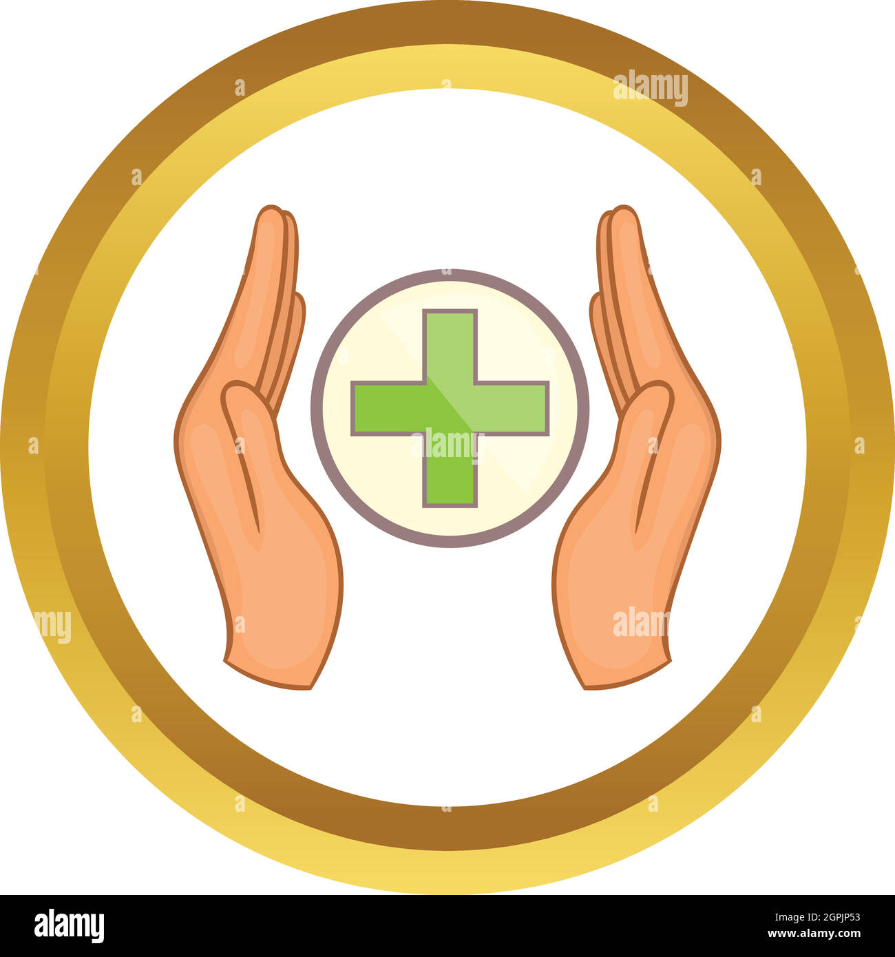 Hands holding cross vector icon Stock Vector Image & Art - Alamy