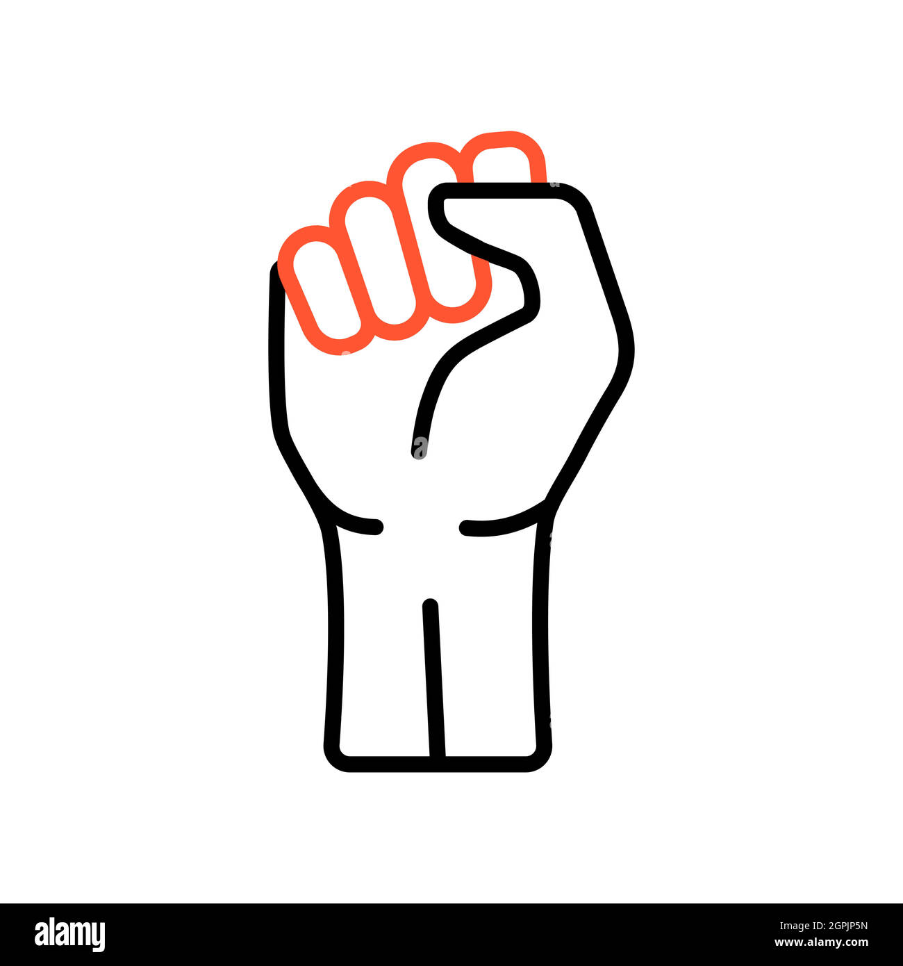 Raised fist Stock Vector Images - Alamy