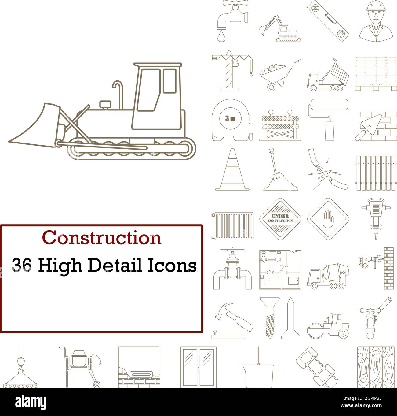 Construction Icon Set Stock Vector Image & Art - Alamy
