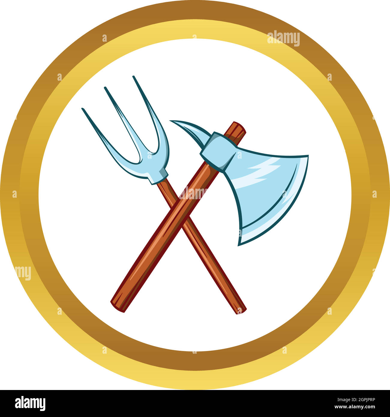 Ancient axe trident icon cartoon hi-res stock photography and images ...