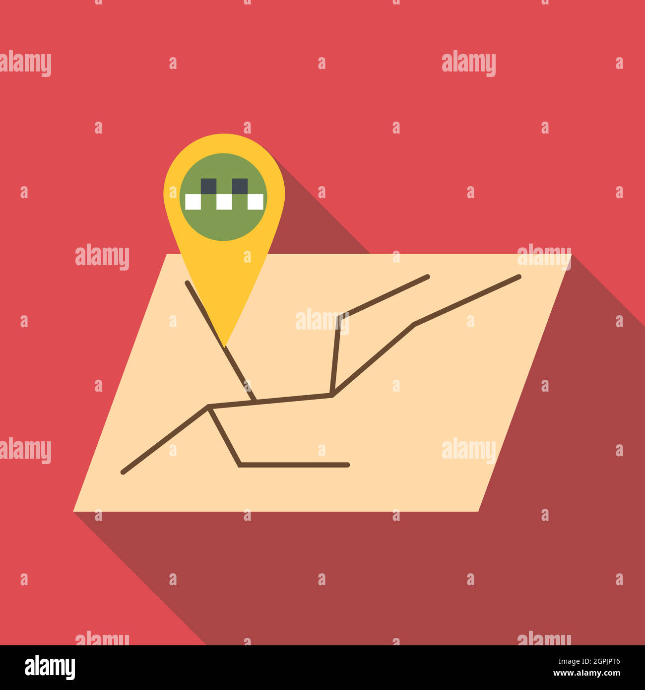 Mobile gps flat design Stock Vector Images - Alamy