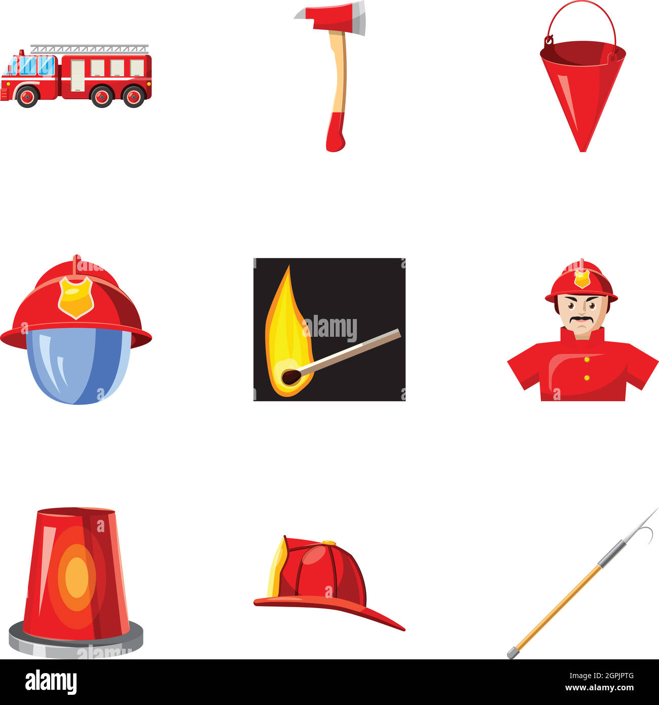 Burning icons set cartoon Stock Vector Images - Alamy