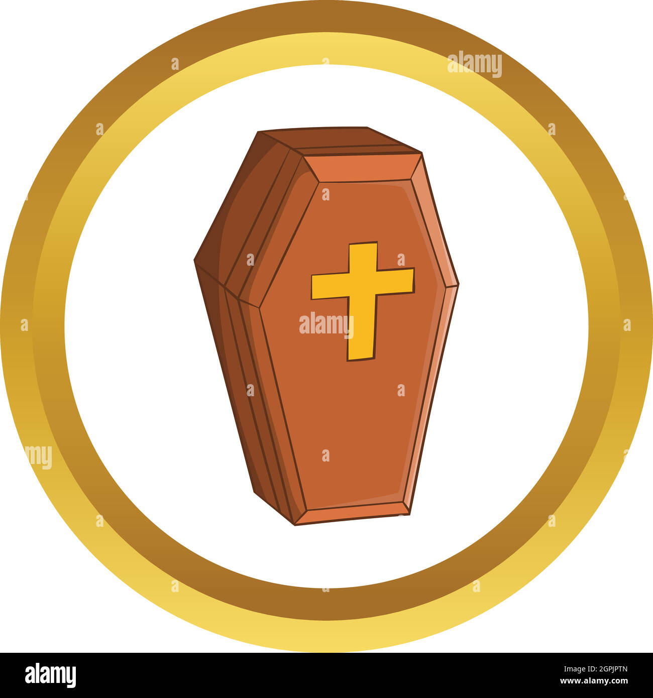 Wood coffin vector icon Stock Vector Image & Art - Alamy