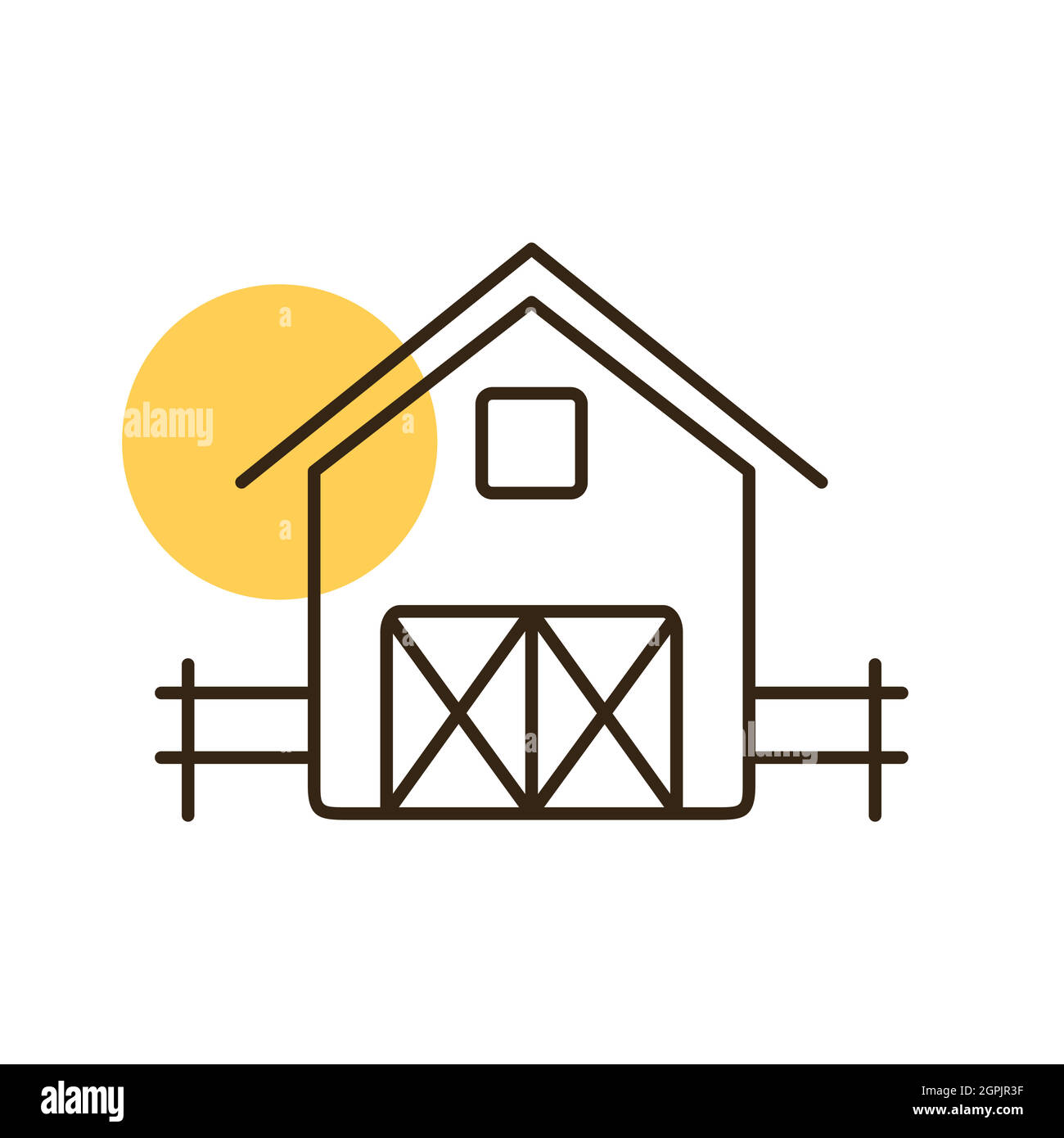 Farm barn vector icon. Farm animal sign Stock Vector Image & Art - Alamy