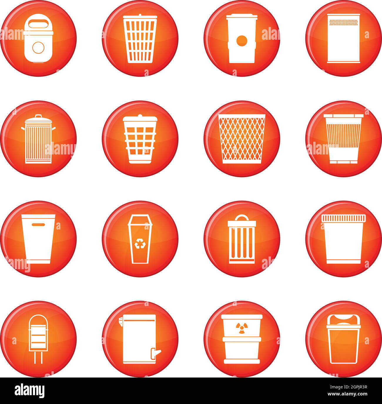 Trash can icon simple Cut Out Stock Images & Pictures - Alamy