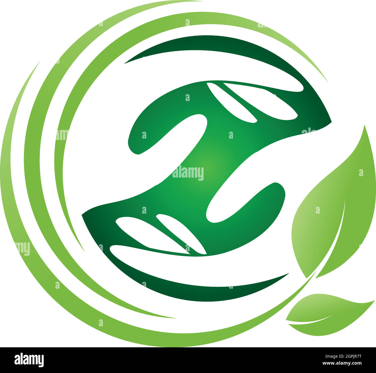 Two hands, leaves, physiotherapy, naturopath, logo, background Stock ...