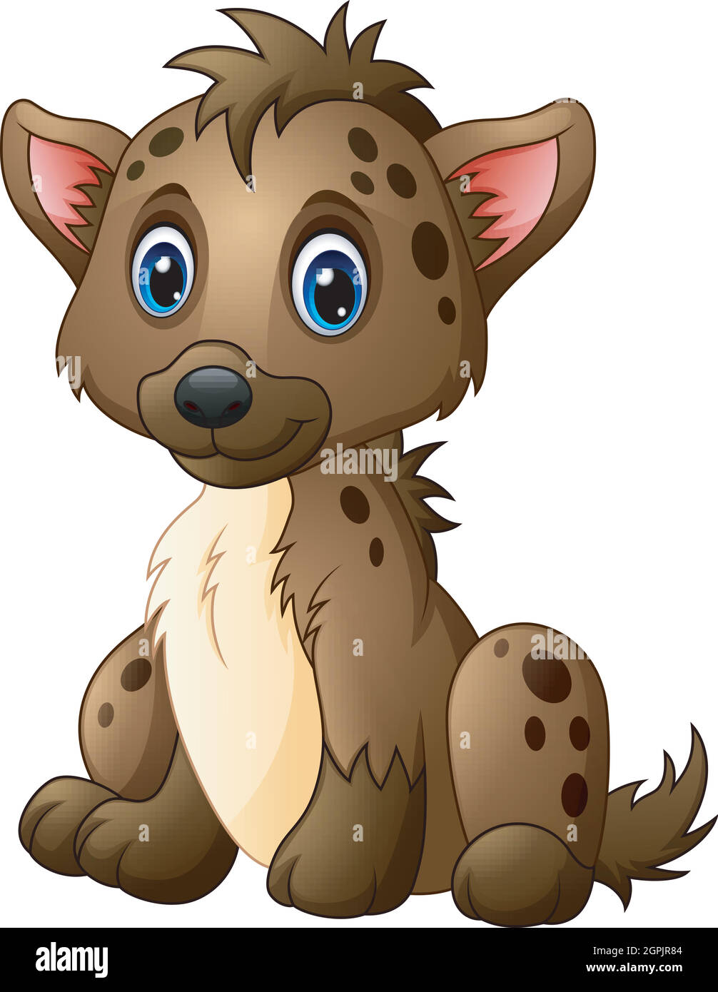 Illustration of Cute baby hyena sitting Stock Vector Image & Art - Alamy