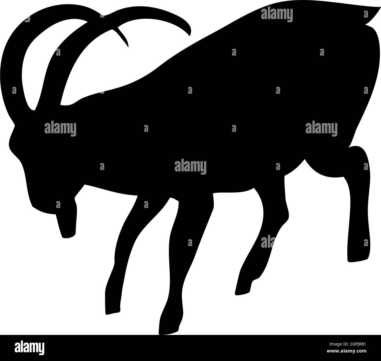 Siberian Goat Silhouette Stock Vector Image & Art - Alamy
