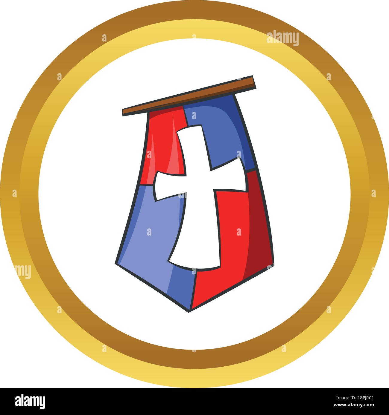 Medieval pennant set red hi-res stock photography and images - Alamy