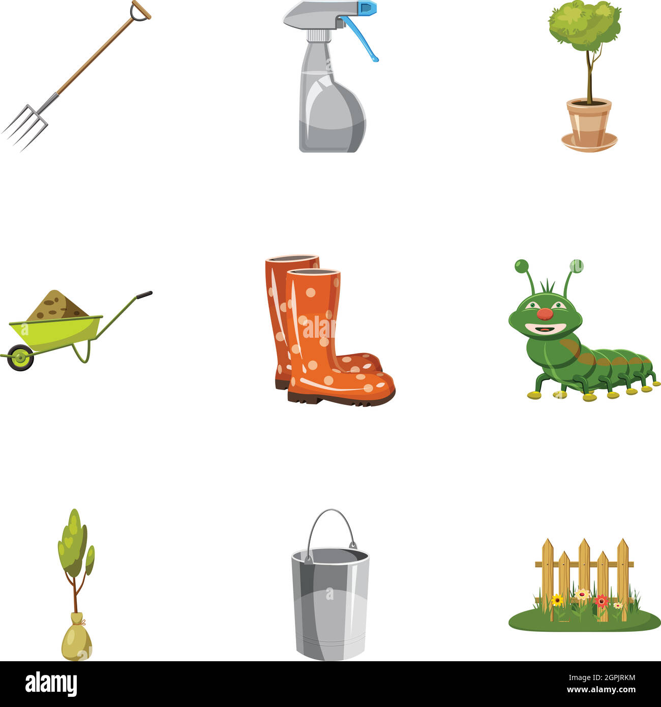 Gardening icons set, cartoon style Stock Vector Image & Art - Alamy