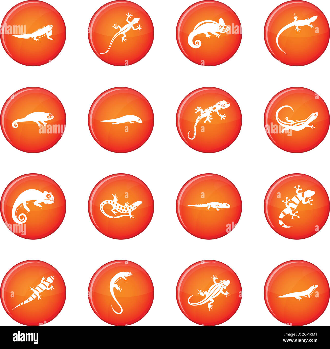 Lizard icons vector set Stock Vector Image & Art - Alamy