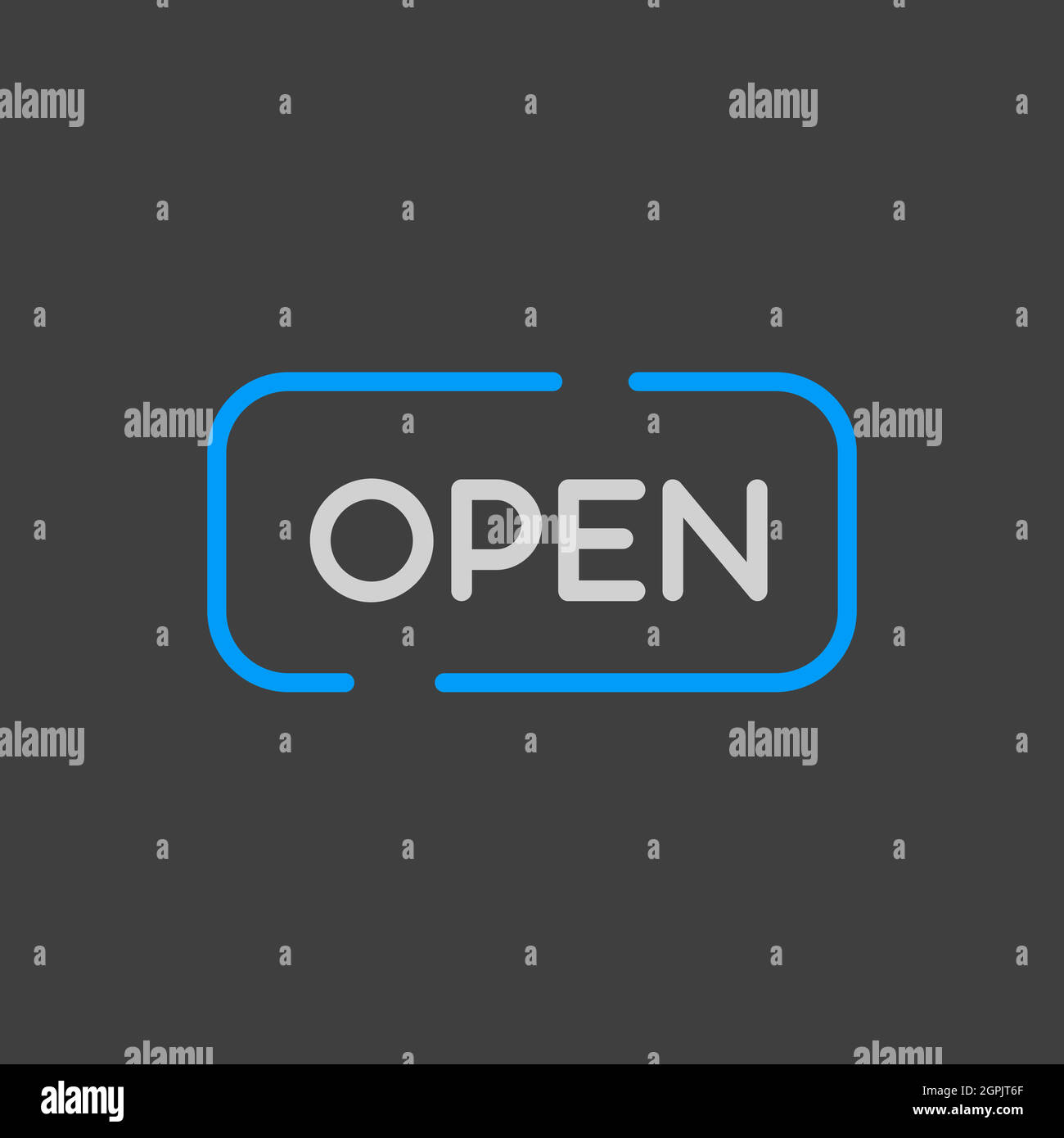Open Vector icon on white background Stock Vector Image & Art - Alamy