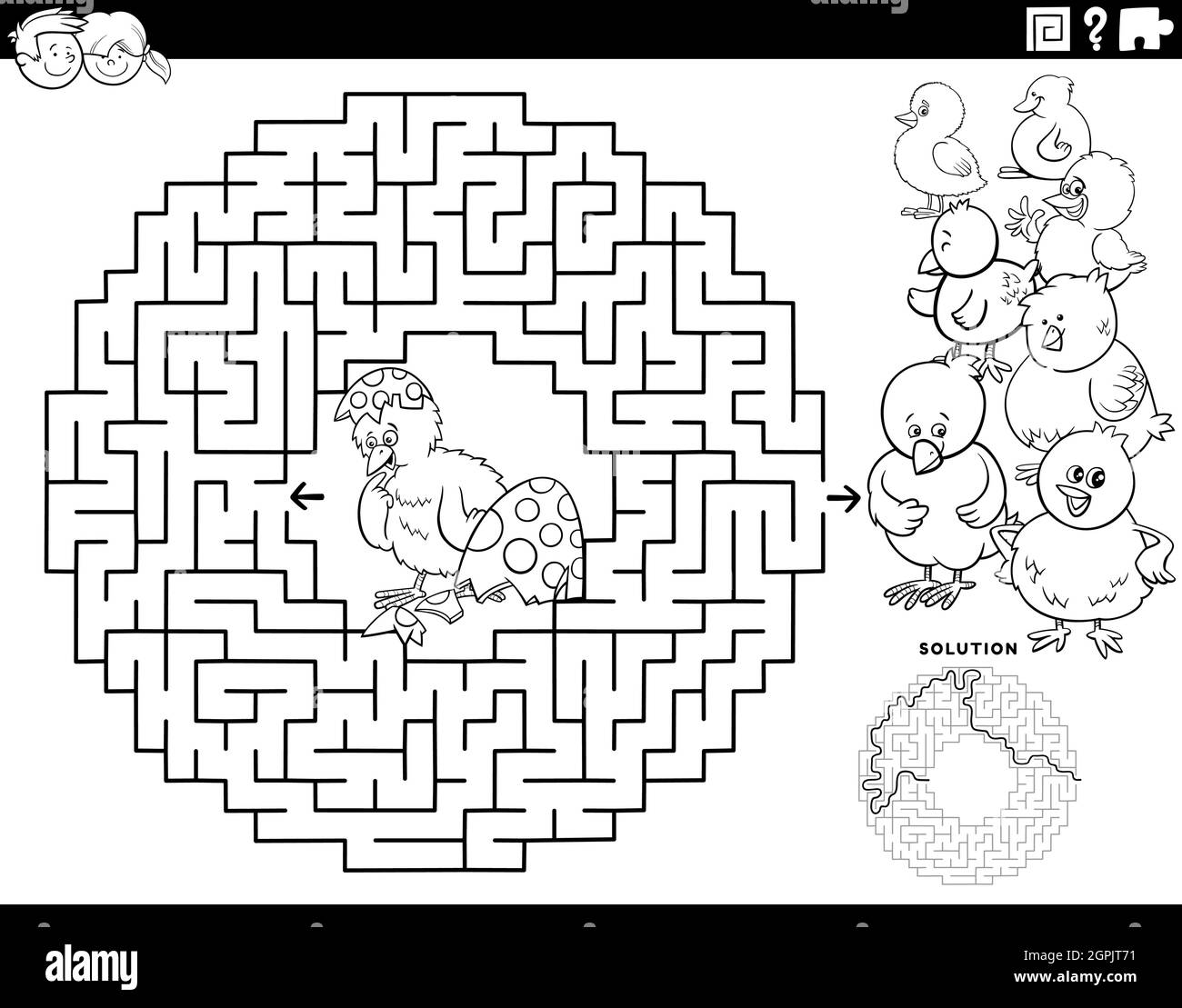 Easter coloring Black and White Stock Photos & Images - Alamy