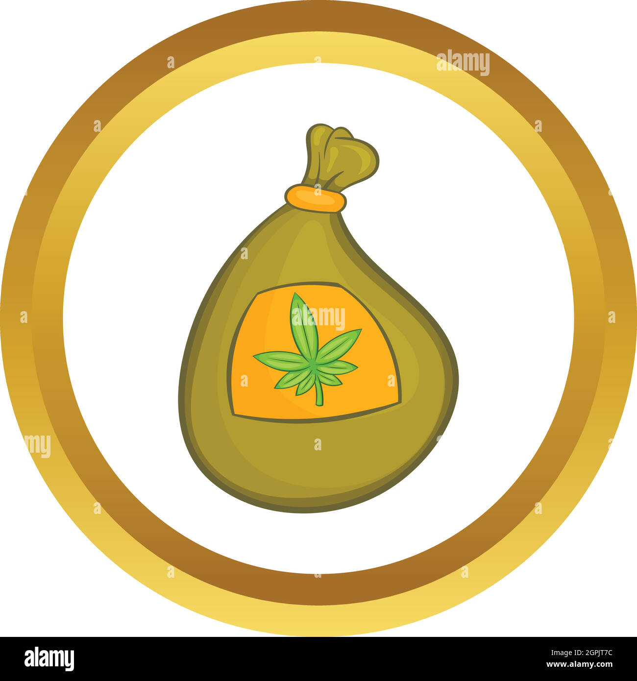 Bag with cannabis vector icon Stock Vector Image & Art - Alamy
