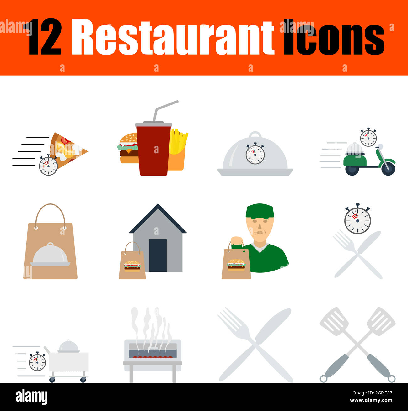 Restaurant Icon Set Stock Vector Image & Art - Alamy