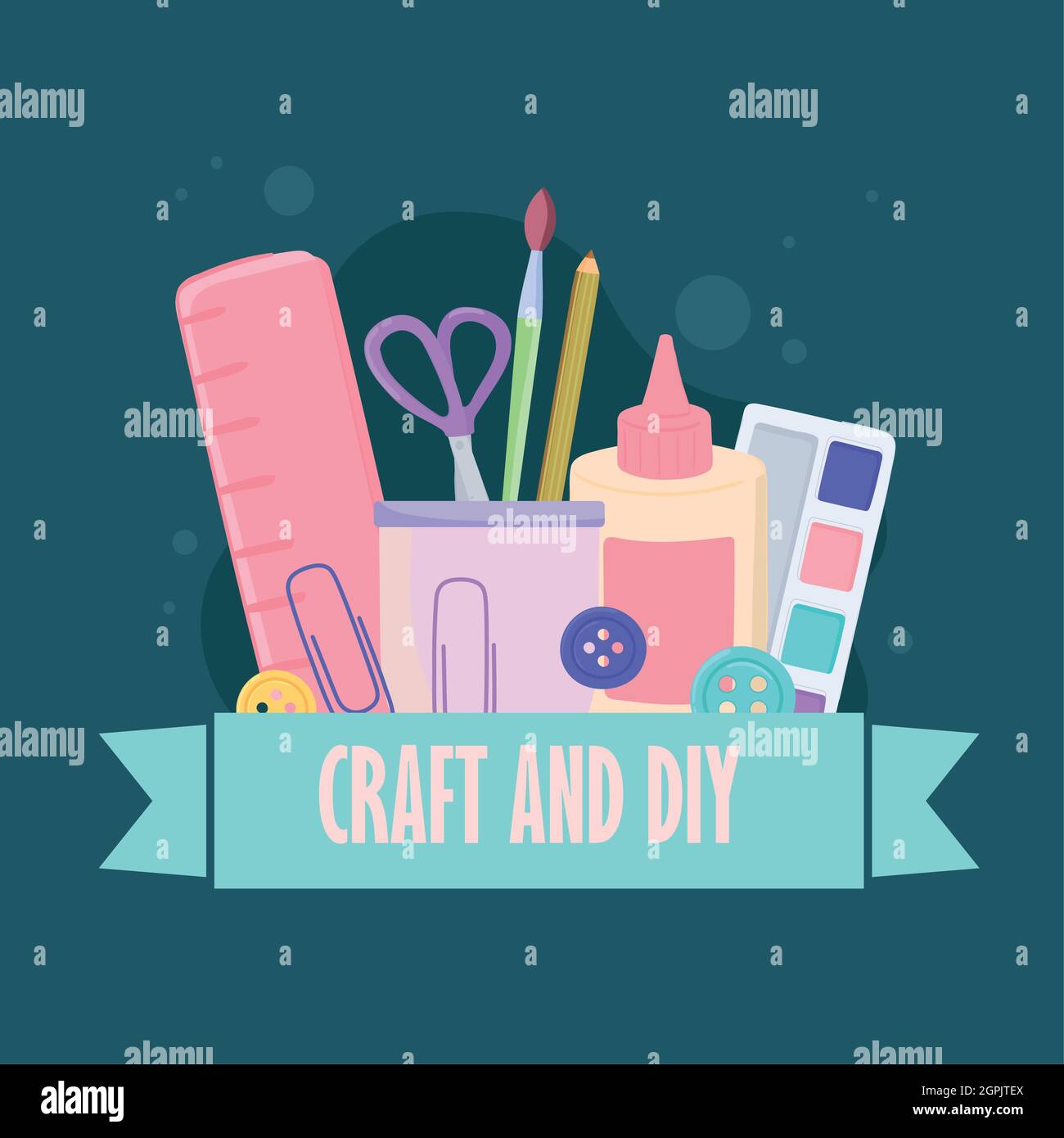 craft and diy poster Stock Vector Image & Art - Alamy