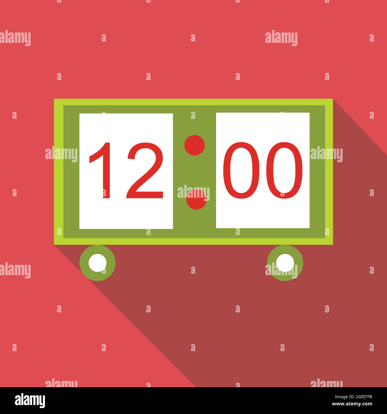 Electronic table clock icon, flat style Stock Vector Image & Art - Alamy