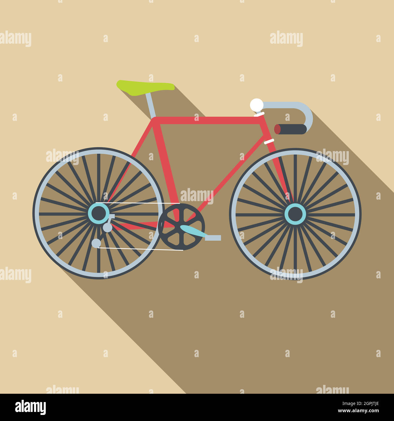 Bike icon, flat style Stock Vector Image & Art - Alamy