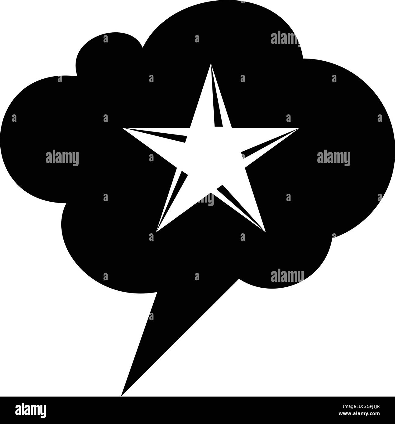 Star bubble speech icon, simple style Stock Vector Image & Art - Alamy