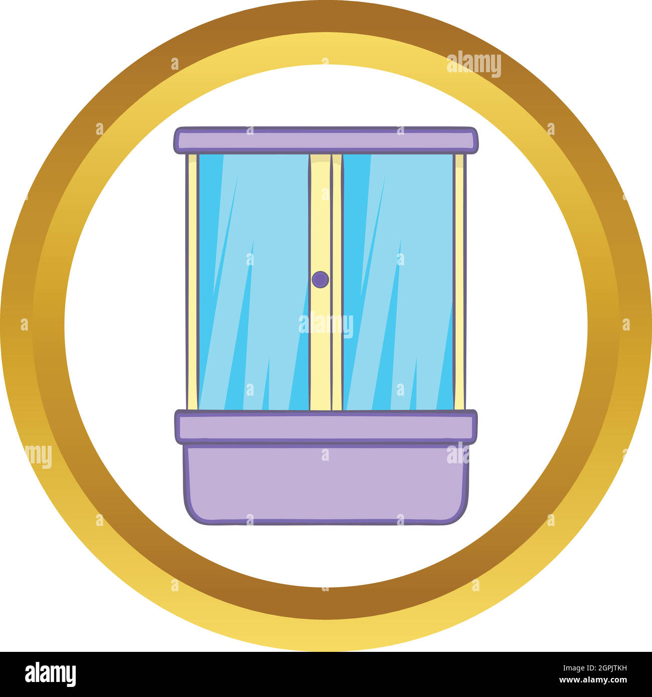 Shower cubicle vector icon Stock Vector Image & Art - Alamy