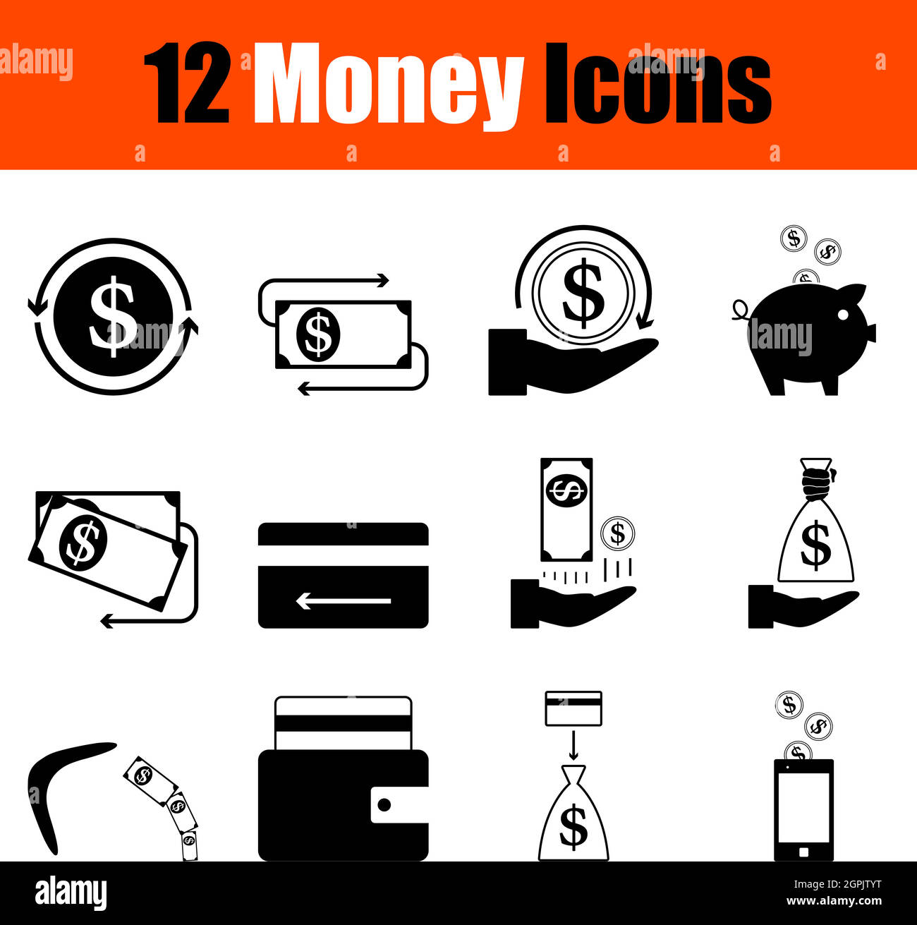 Money Icon Set Stock Vector Image & Art - Alamy