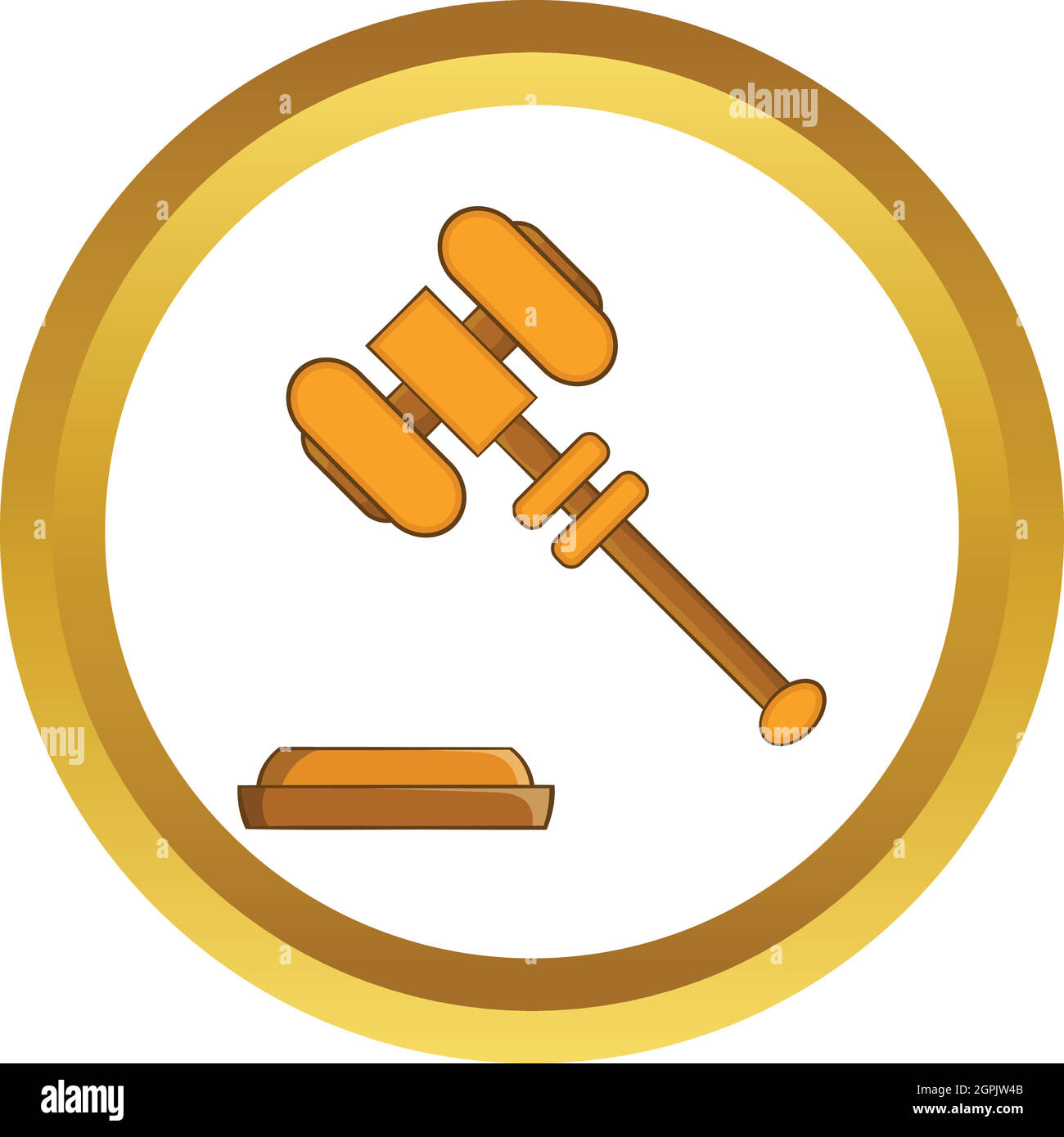 Gavel justice isolated icon Stock Vector Images - Alamy