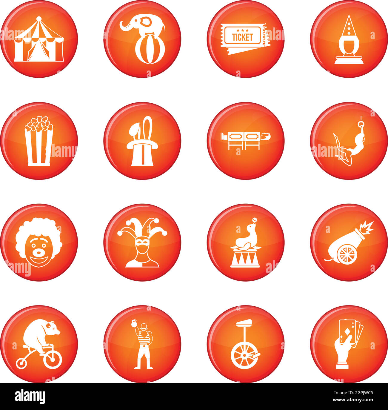 Circus entertainment icons vector set Stock Vector Image & Art - Alamy