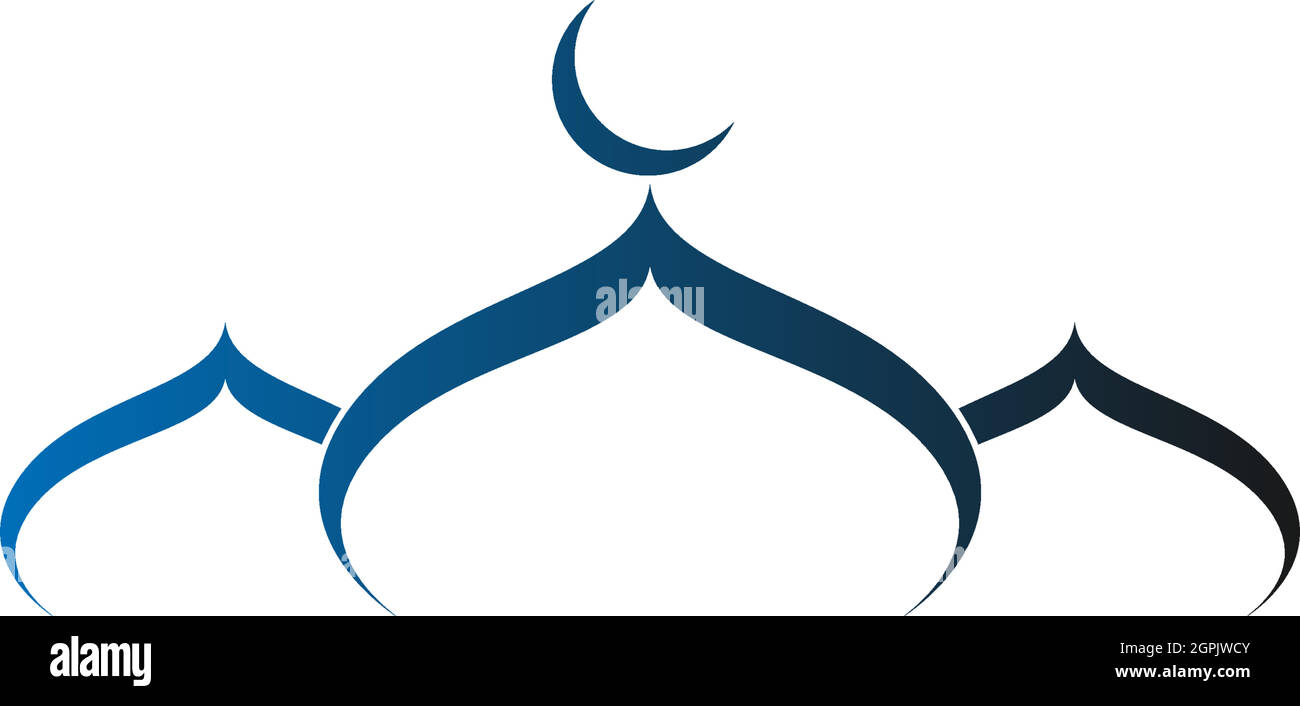 Islamic mosque icon design template Cut Out Stock Images & Pictures - Alamy