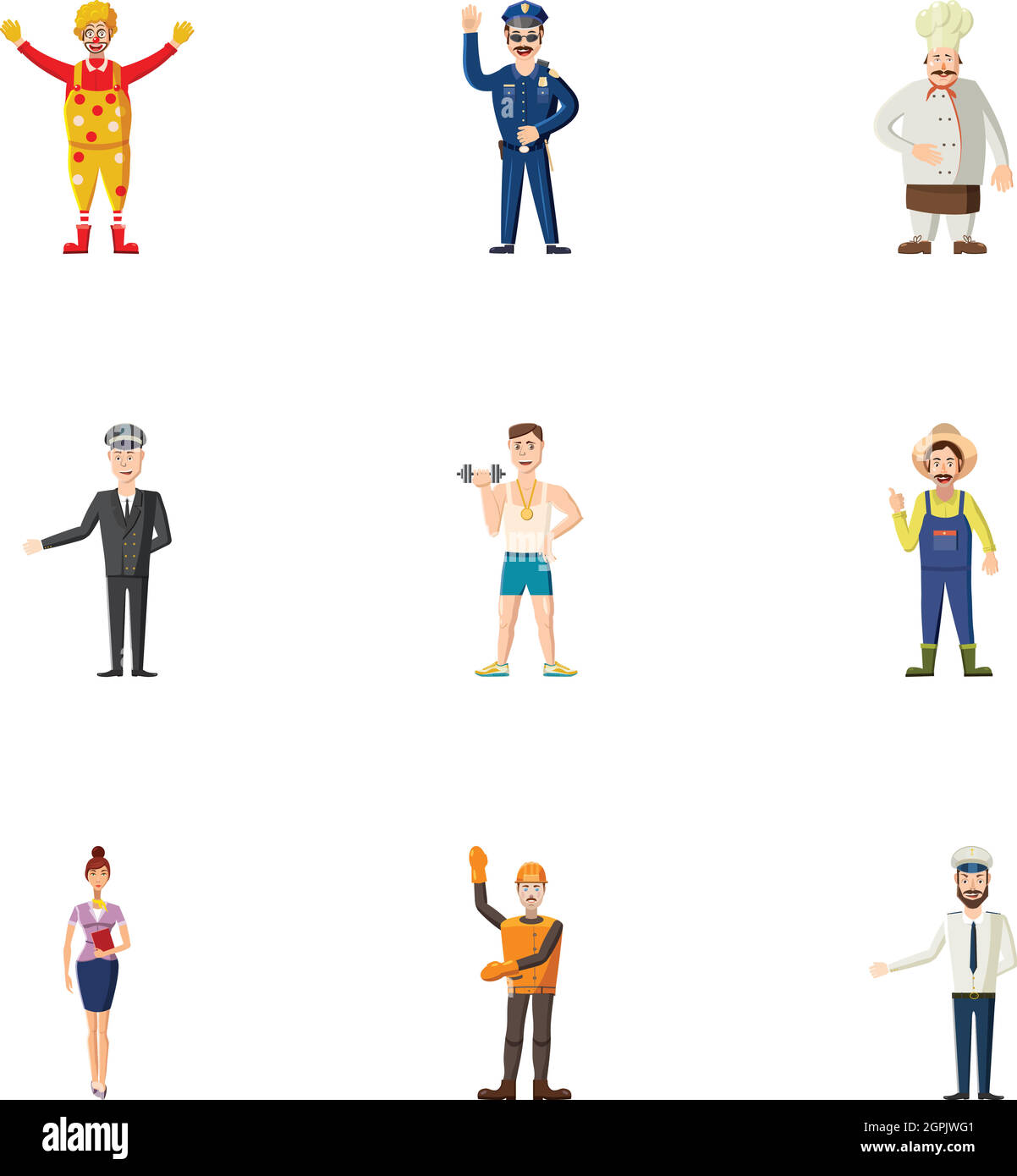 Occupation icons set, cartoon style Stock Vector Image & Art - Alamy
