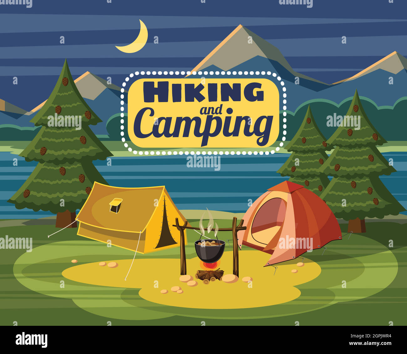 Camping patch Stock Vector Images - Alamy