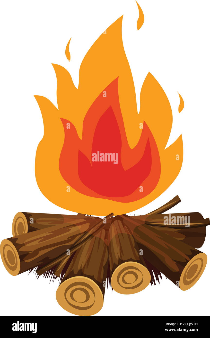 Fire icon, cartoon style Stock Vector Image & Art - Alamy