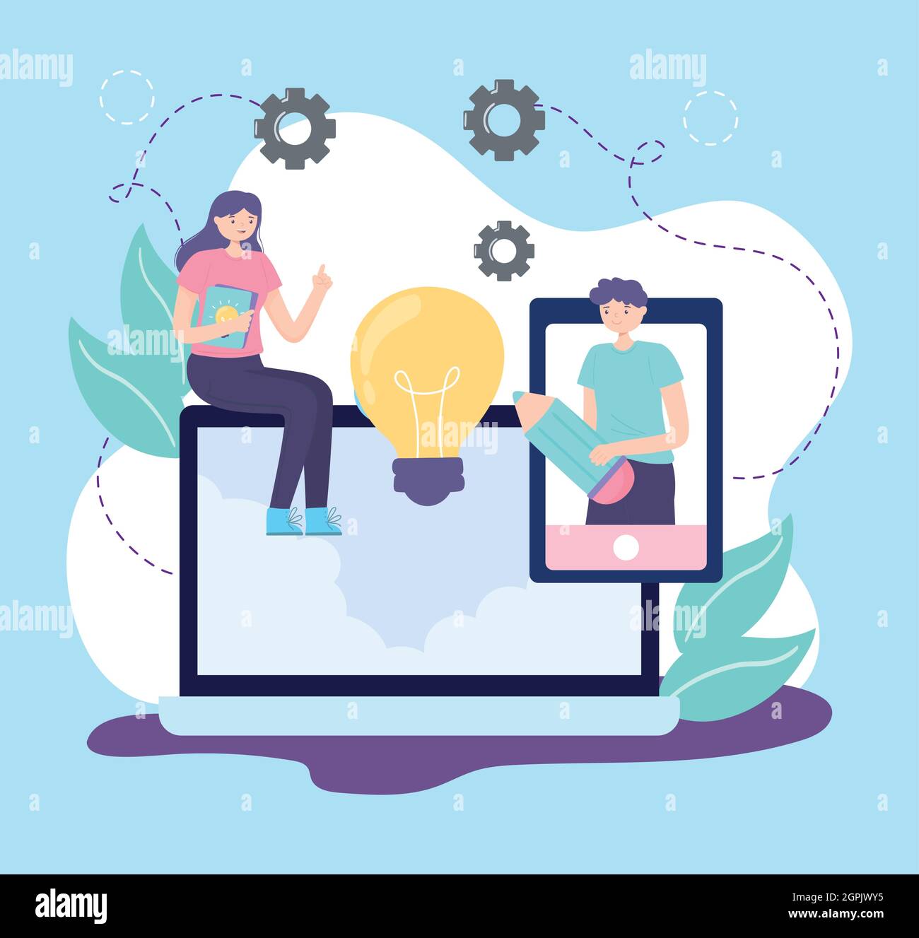 people starting and innovating Stock Vector Image & Art - Alamy