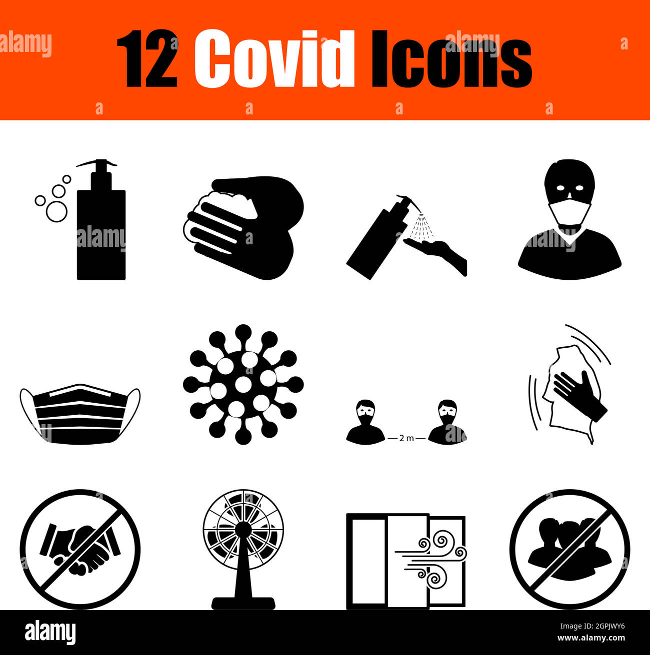 Covid Icon Set Stock Vector Image & Art - Alamy