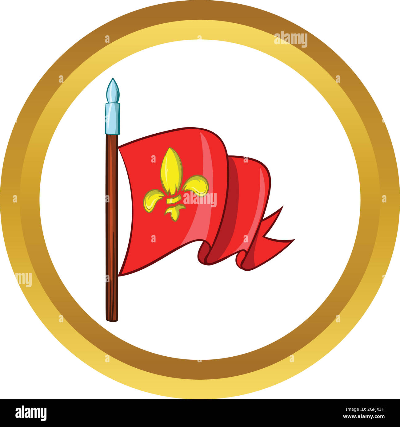 Medieval red knight flag vector icon Stock Vector Image & Art - Alamy