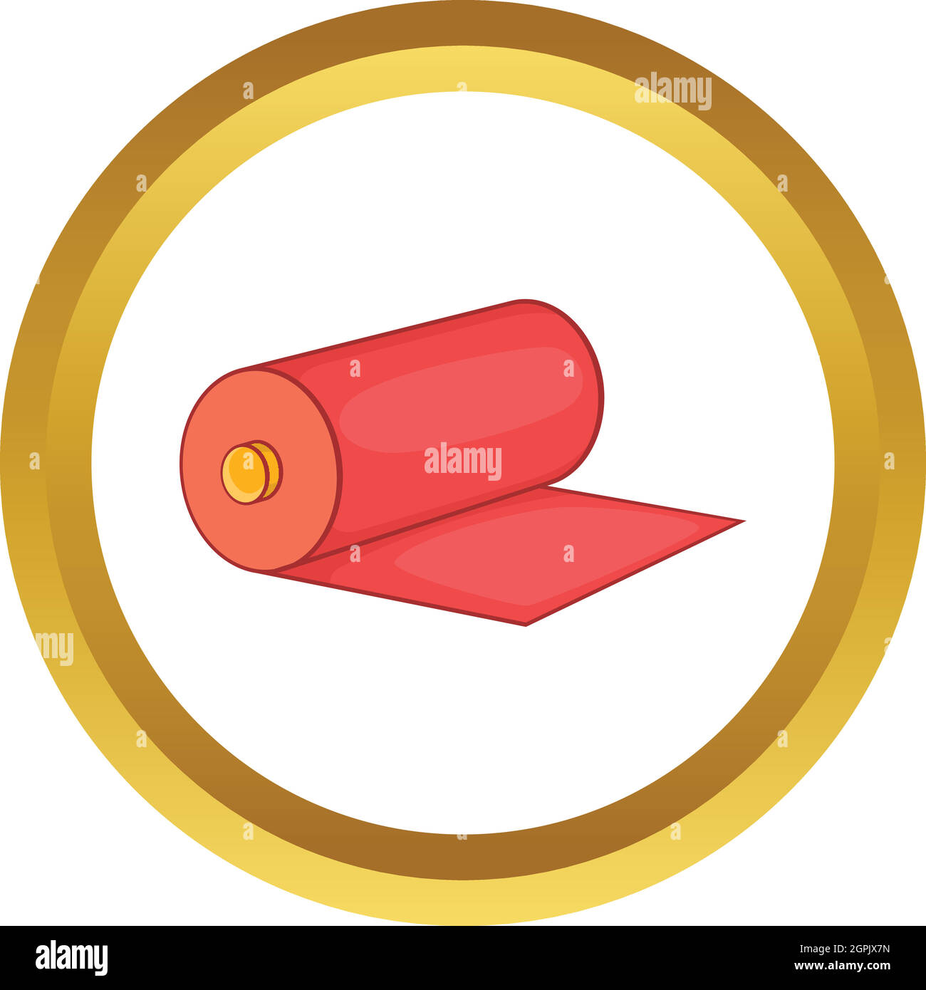 Red fabric roll vector icon Stock Vector Image & Art - Alamy