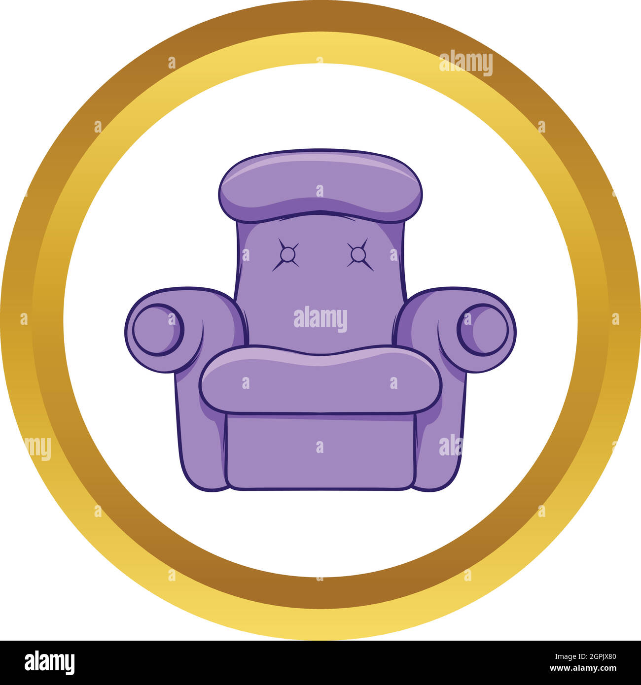 Easy armchair vector icon, cartoon style Stock Vector Image & Art - Alamy