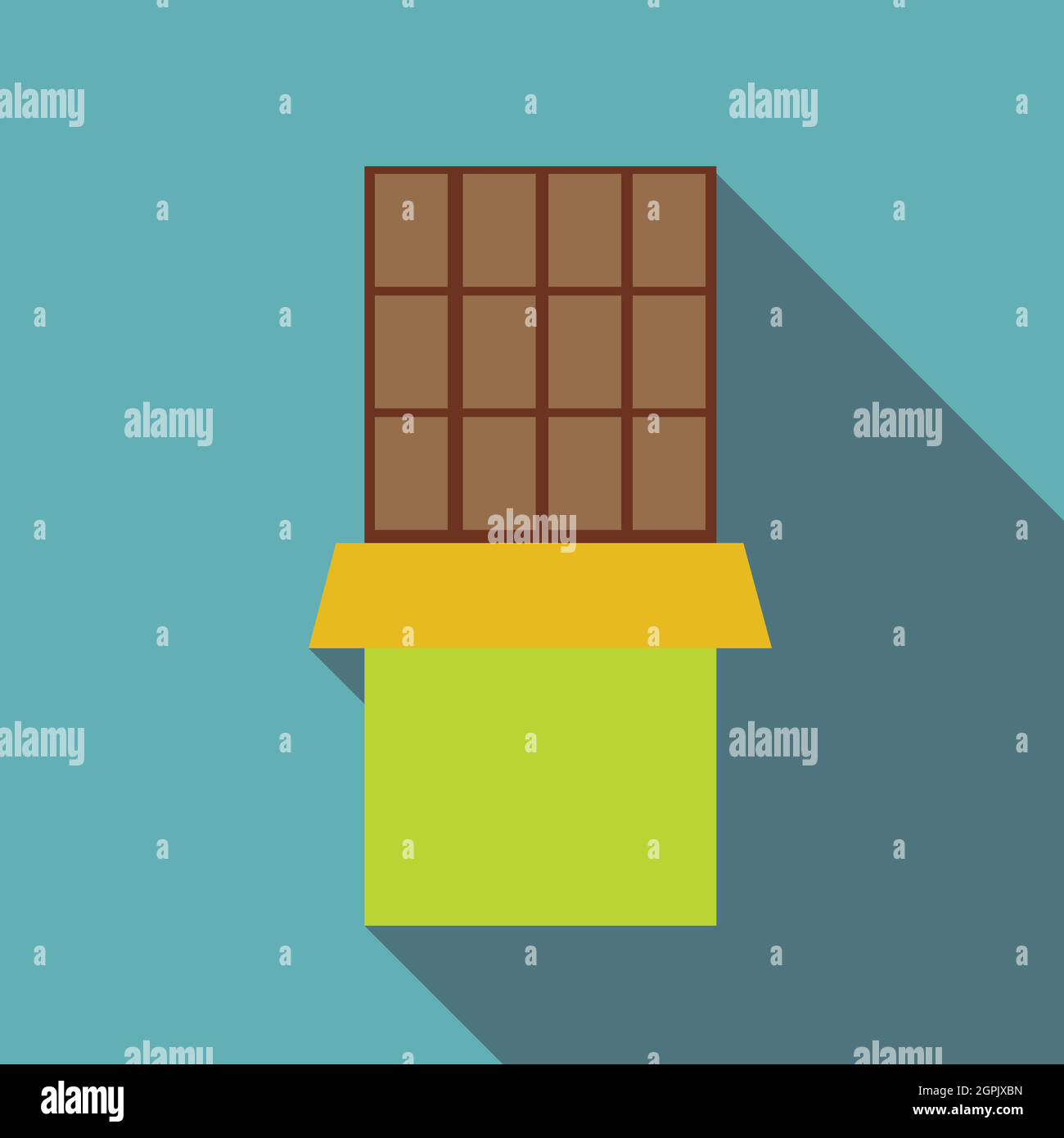 Chocolate icon, flat style Stock Vector Image & Art - Alamy