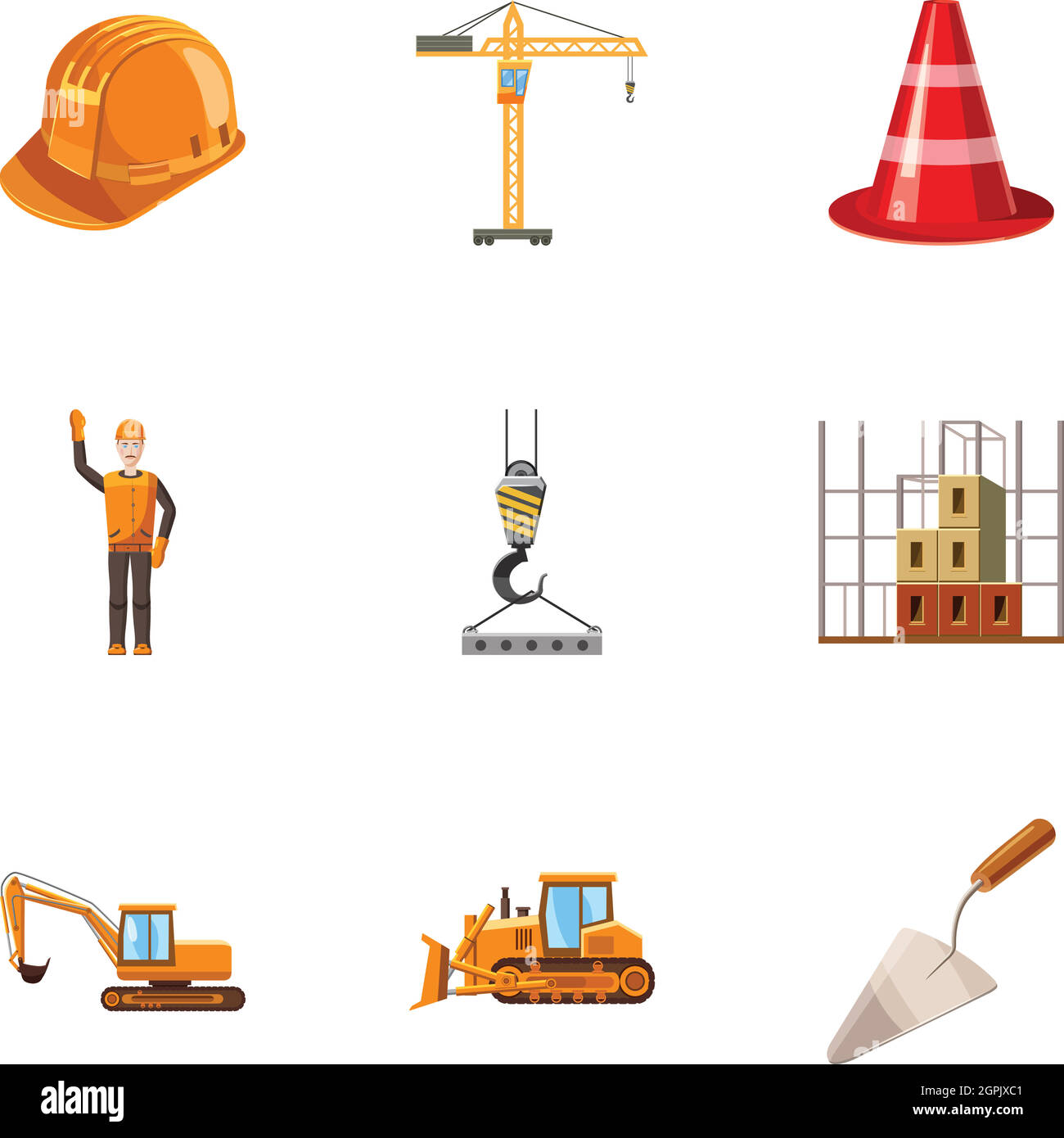 Building tools icons set, cartoon style Stock Vector Image & Art - Alamy