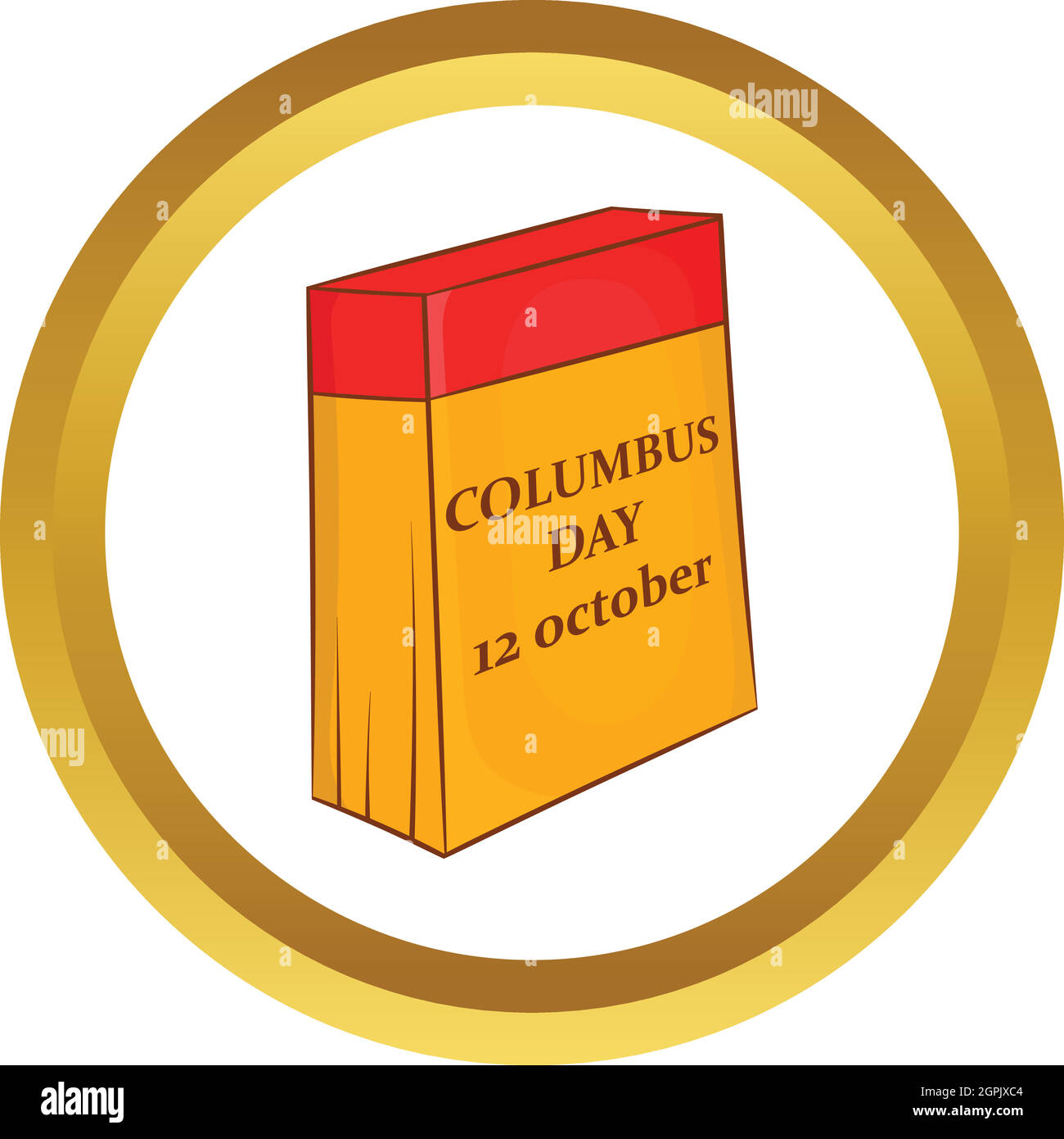 Columbus Day calendar, 12 october vector icon Stock Vector Image & Art ...