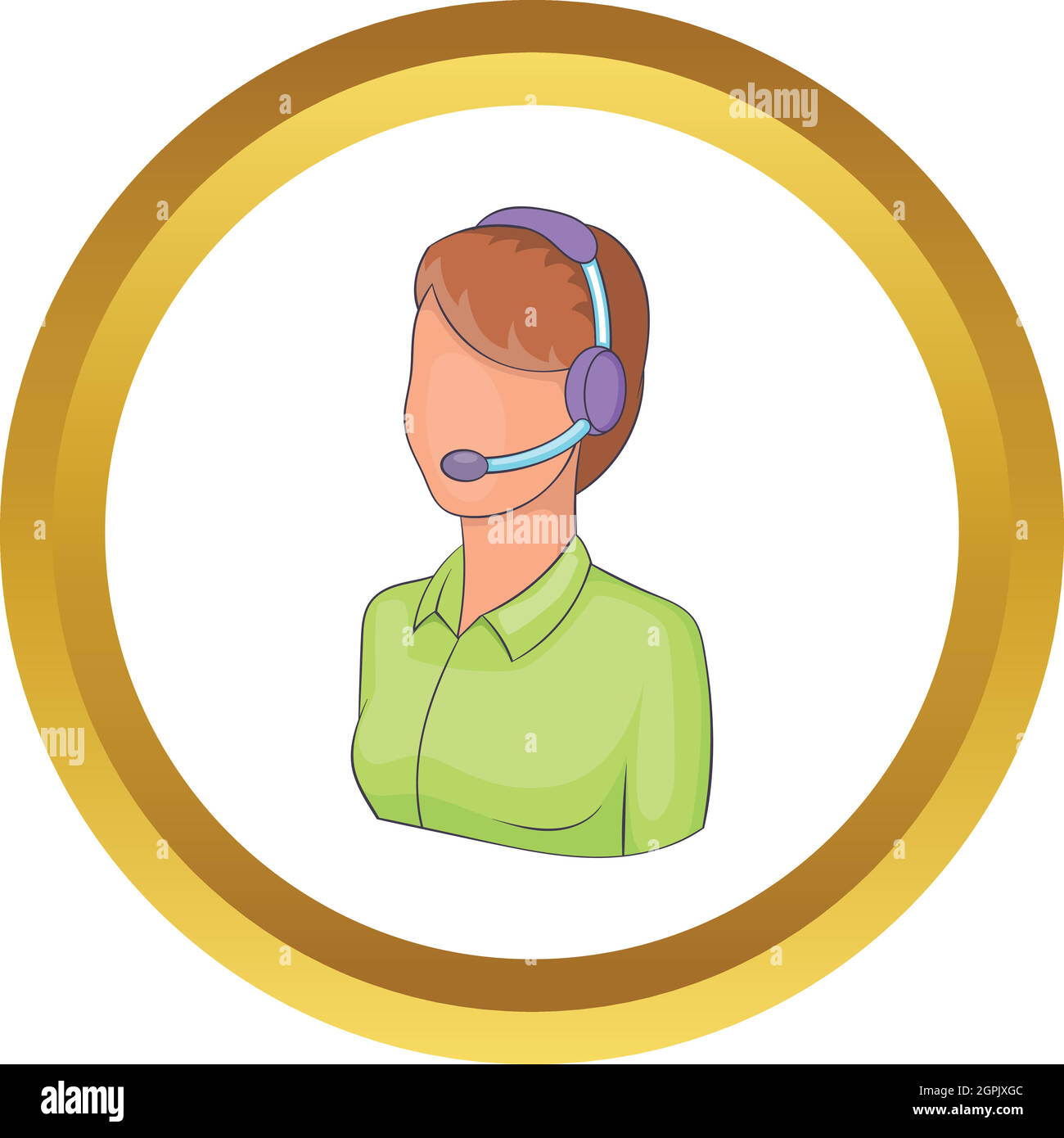 Woman operator vector icon Stock Vector Image & Art - Alamy