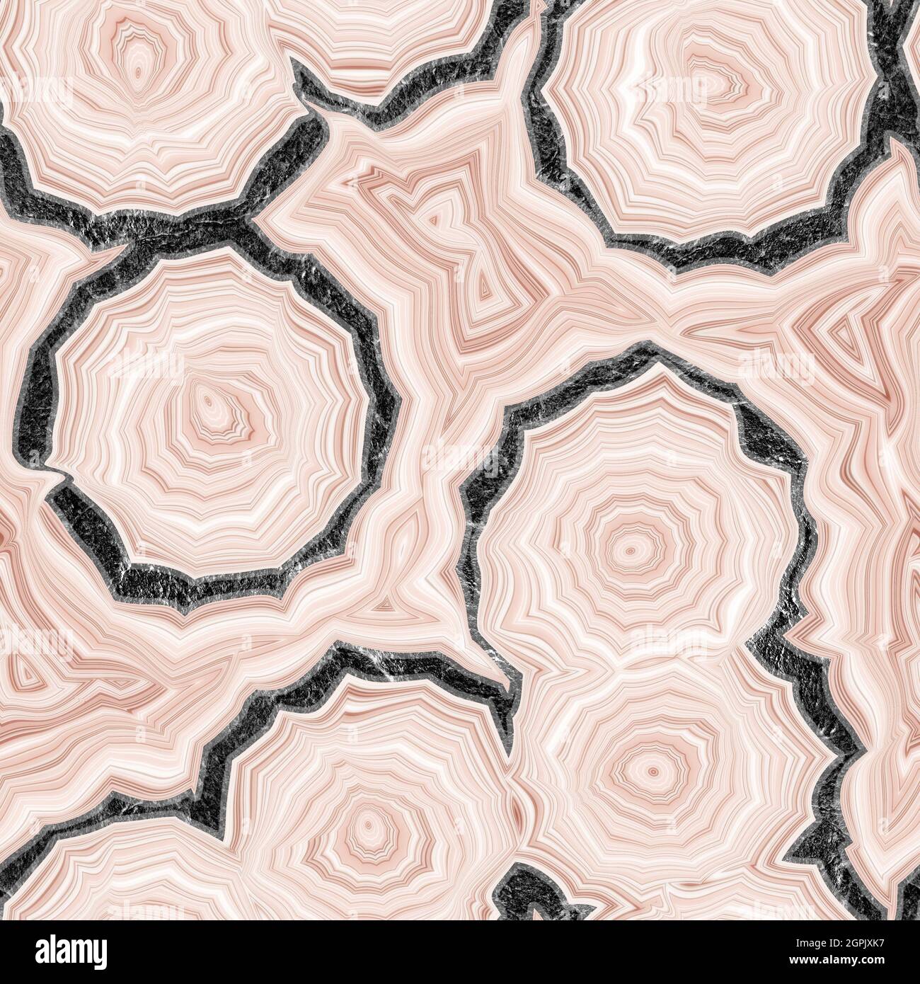 Seamless banded agate geode marble rock with gray stone edge surface ...