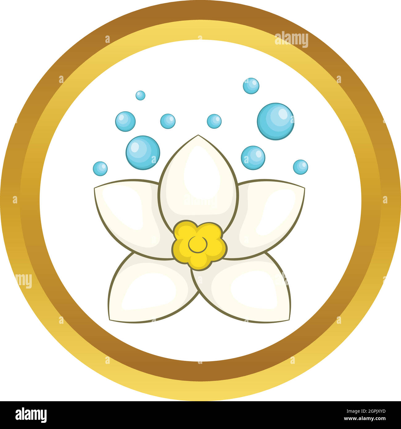 White lotus flower bloom Stock Vector Images - Alamy