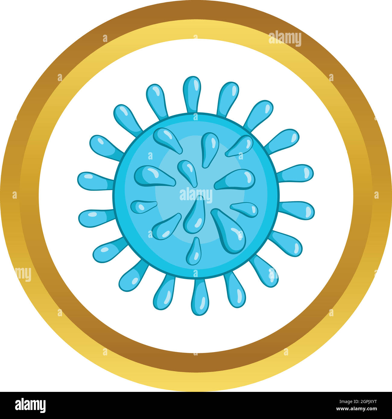 Vector bacteria blue icon Stock Vector Images - Alamy