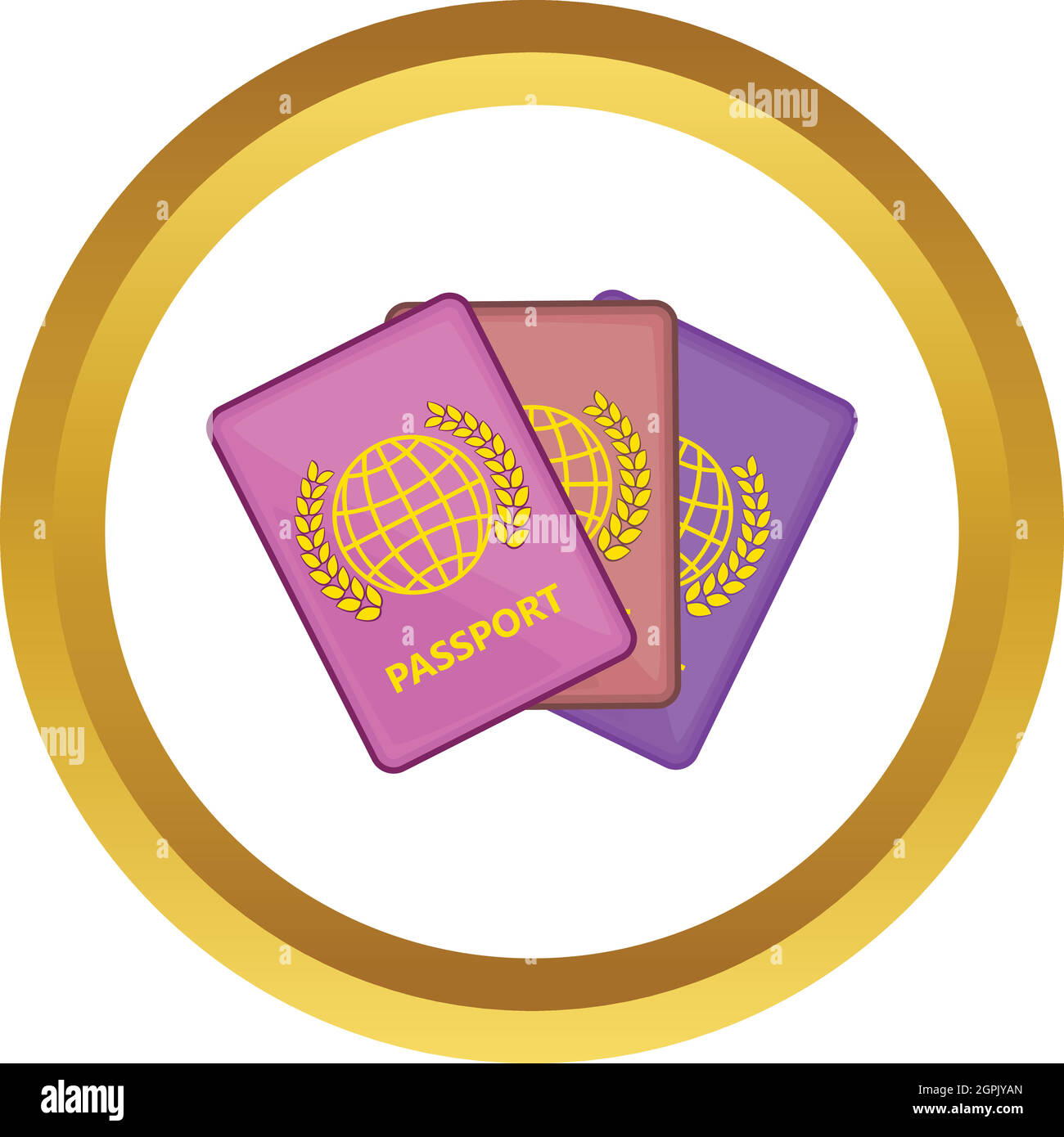 Three passports vector icon Stock Vector Image & Art - Alamy