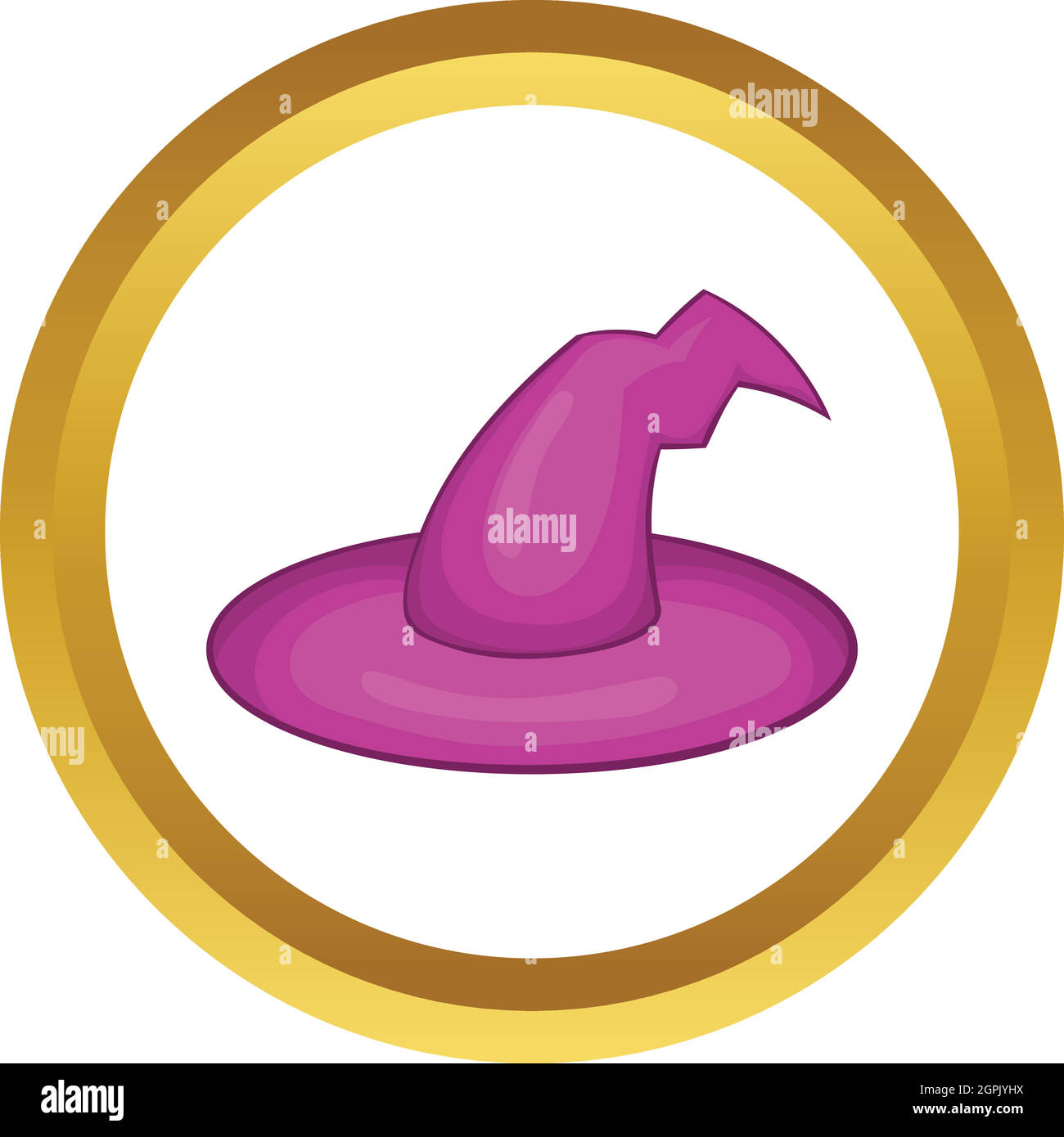 Dark purple witch hat Stock Vector Images - Alamy