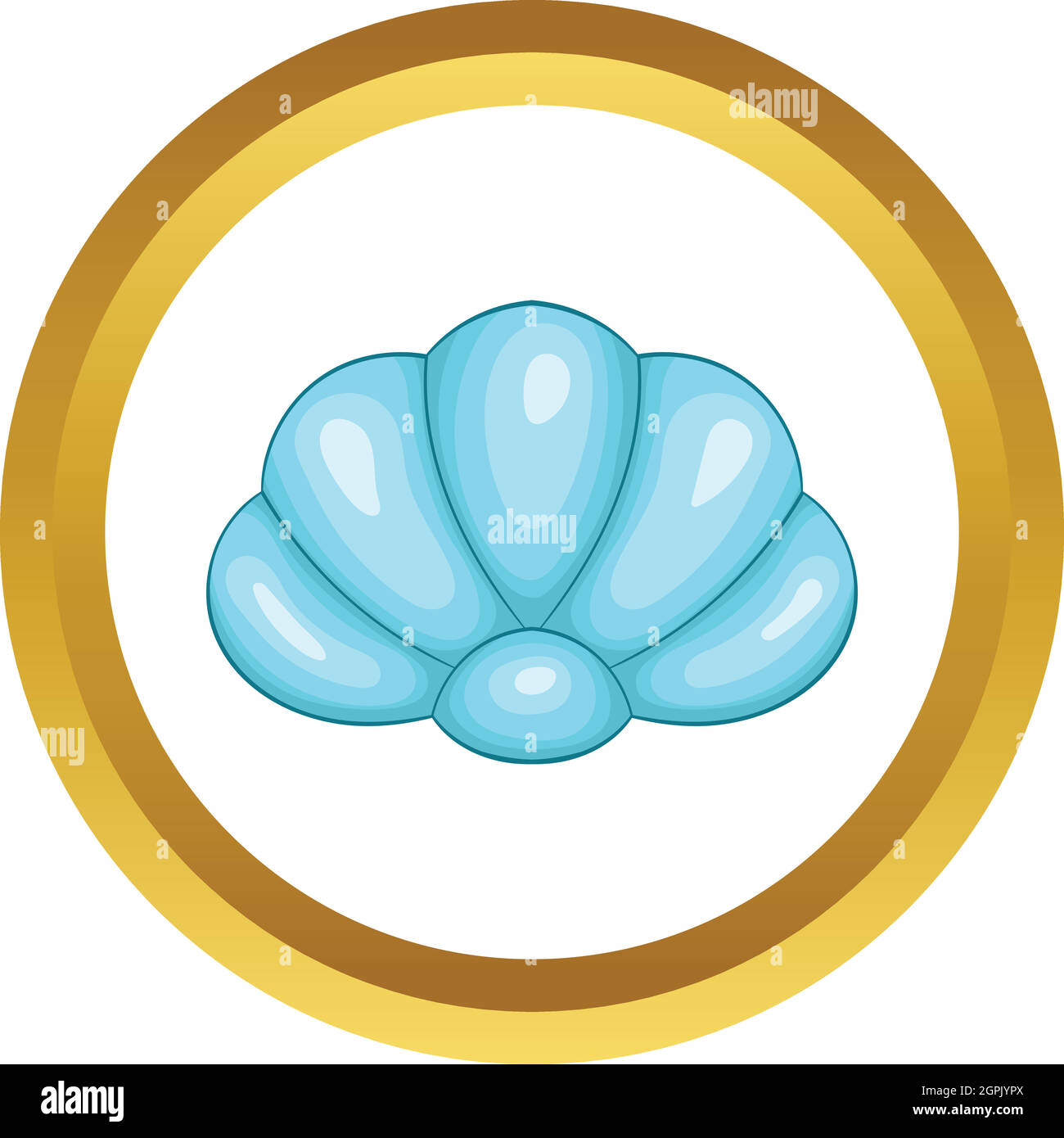 Scallop seashell vector icon Stock Vector Image & Art - Alamy
