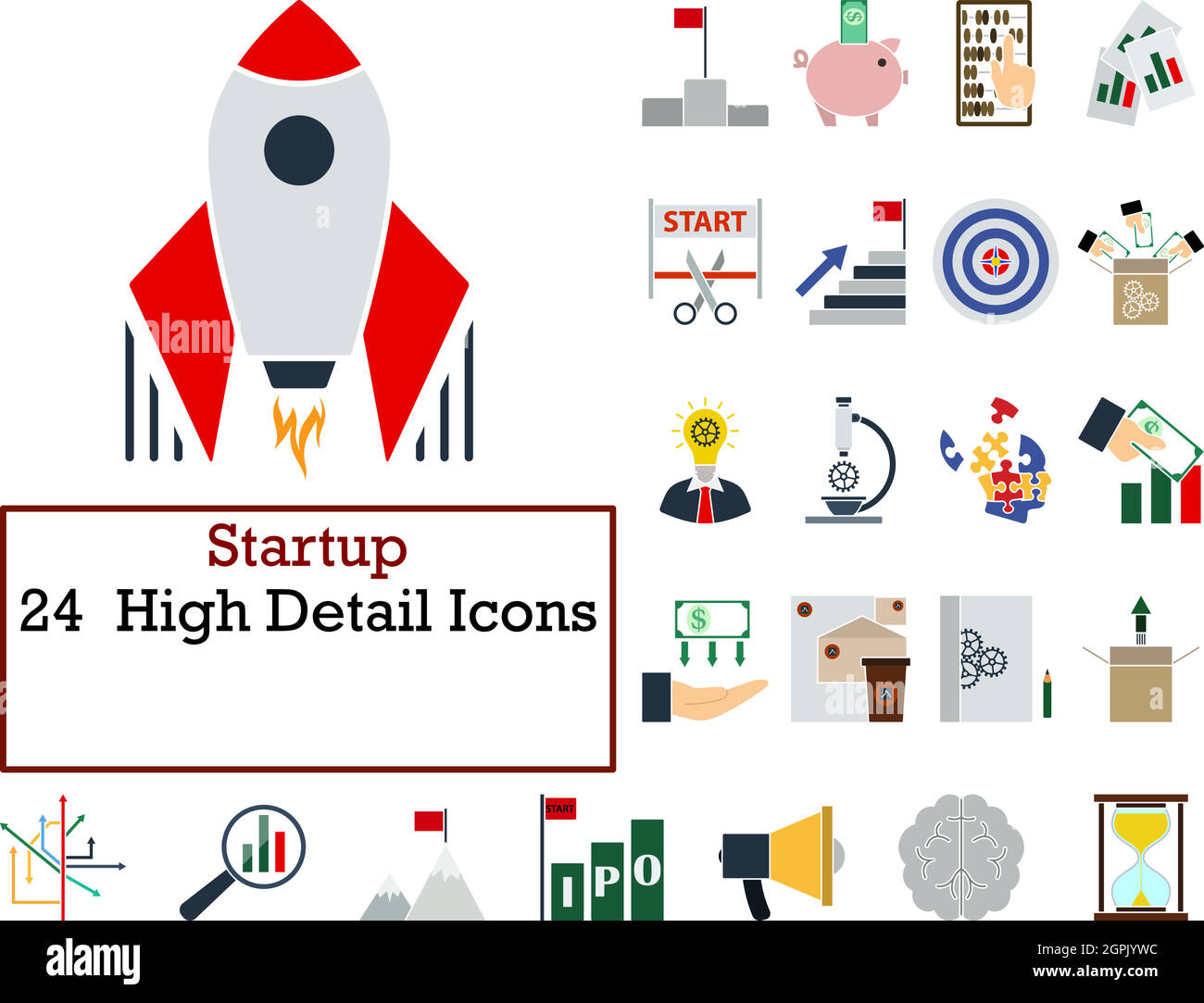 Startup Icon Set Stock Vector Image & Art - Alamy