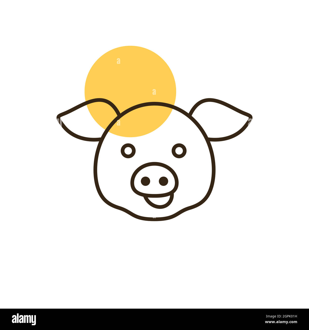 Pig head Stock Vector Images - Alamy