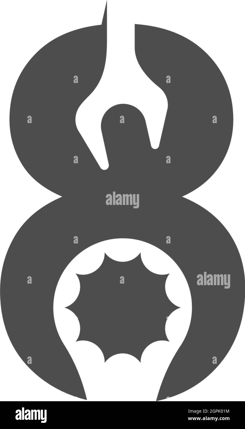 8 logo design Black and White Stock Photos & Images - Alamy