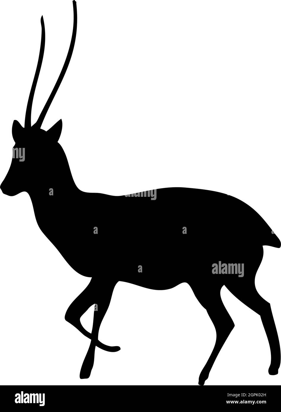 Chiru Antelope Silhouette Stock Vector Image & Art - Alamy